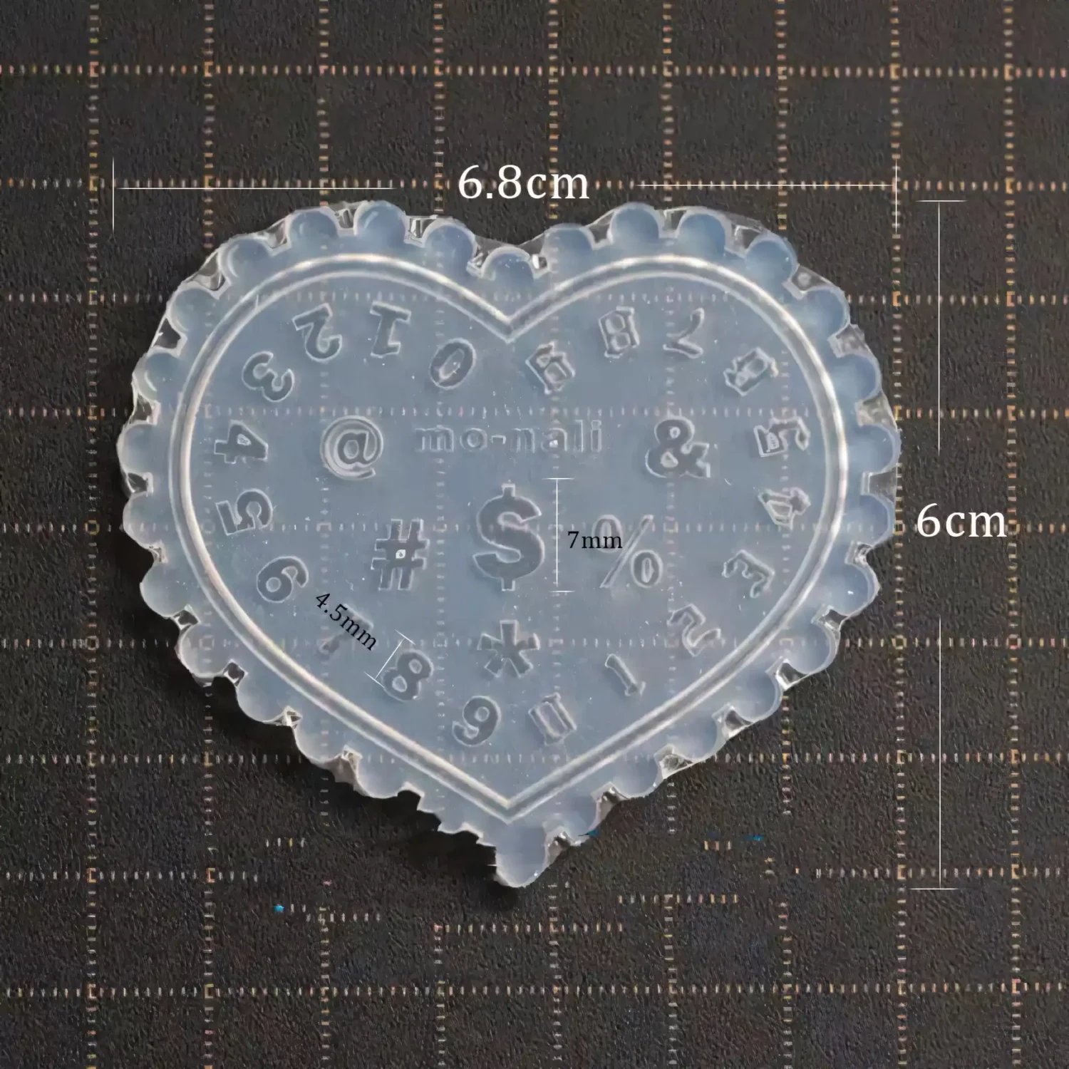 New Heart-Shaped Gothic Style Number Silicone Mold - Essential for Fine ...