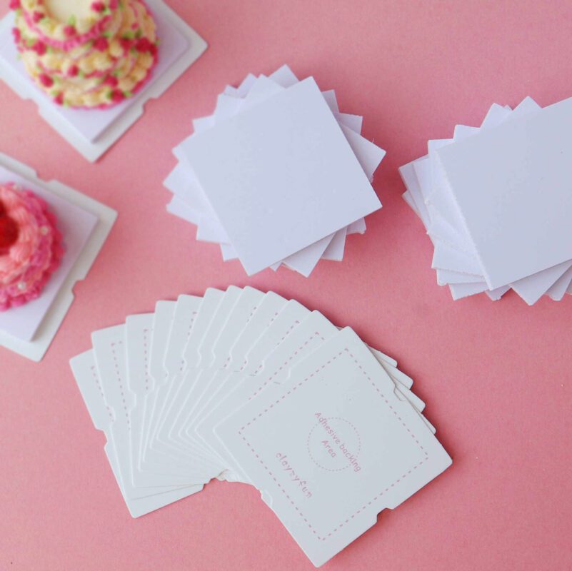 Multi-Pack Mini Cake Base Kit: 20 Sets with Decorative Plates and Cards ...