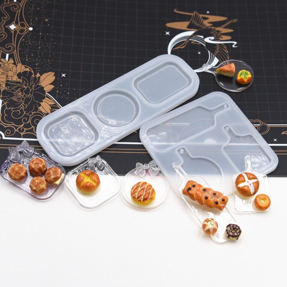 UV Resin Craft Mold Design 3 Unique Miniature Trays - ClayzyFun