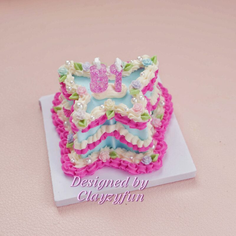 DIY Blue Butterfly Birthday Cake Kit – Create Stunning Miniature Cakes ...