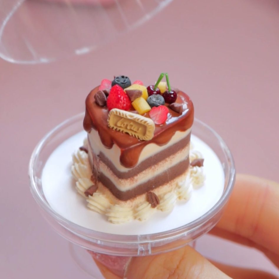 Gourmet Layered Heart Cake Clay Kit – Chocolate & Cream Delight - ClayzyFun